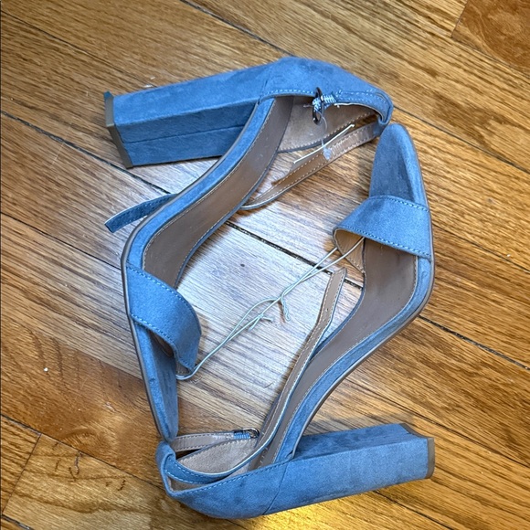 Merona | Shoes | Merona Sky Blue Block Heel Sandals | Poshmark